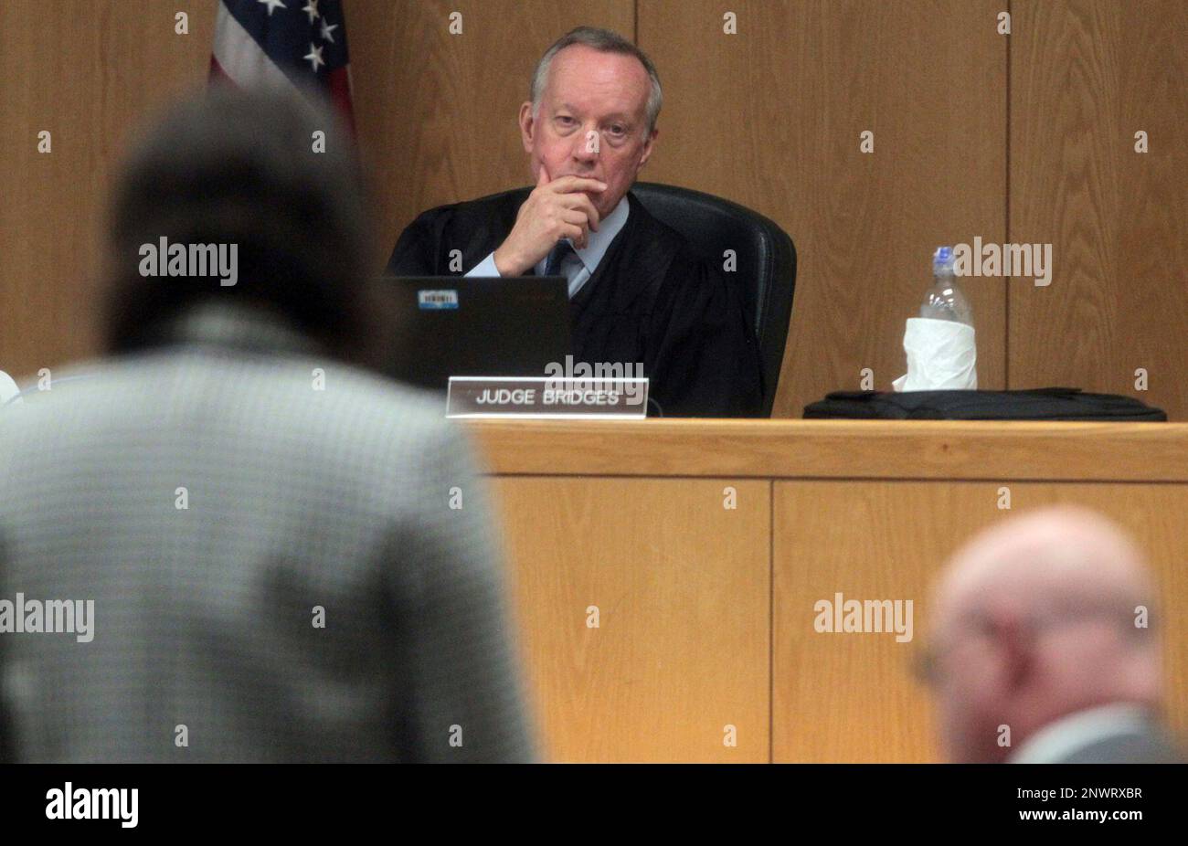Superior Court Judge Don Bridges listens to Assistant District Attorney ...