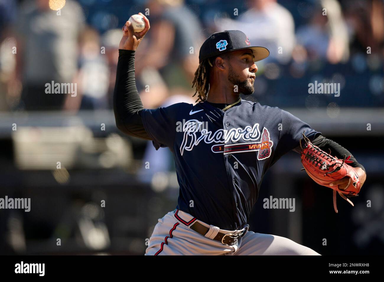 Atlanta Braves pitcher Roddery Munoz (69) during a spring training ...