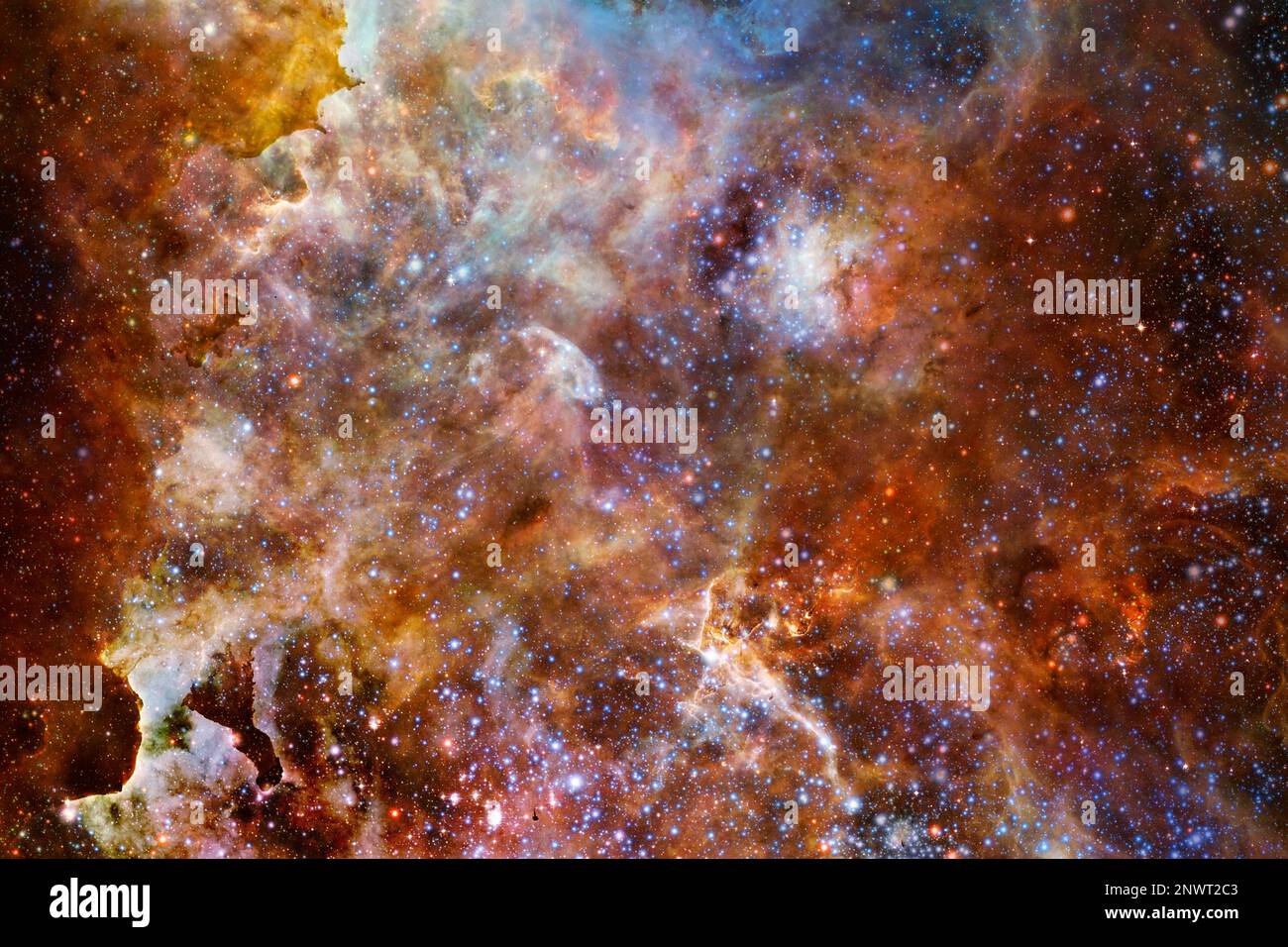Outer space art. Starfield. Awesome nebulae. Elements of this image ...