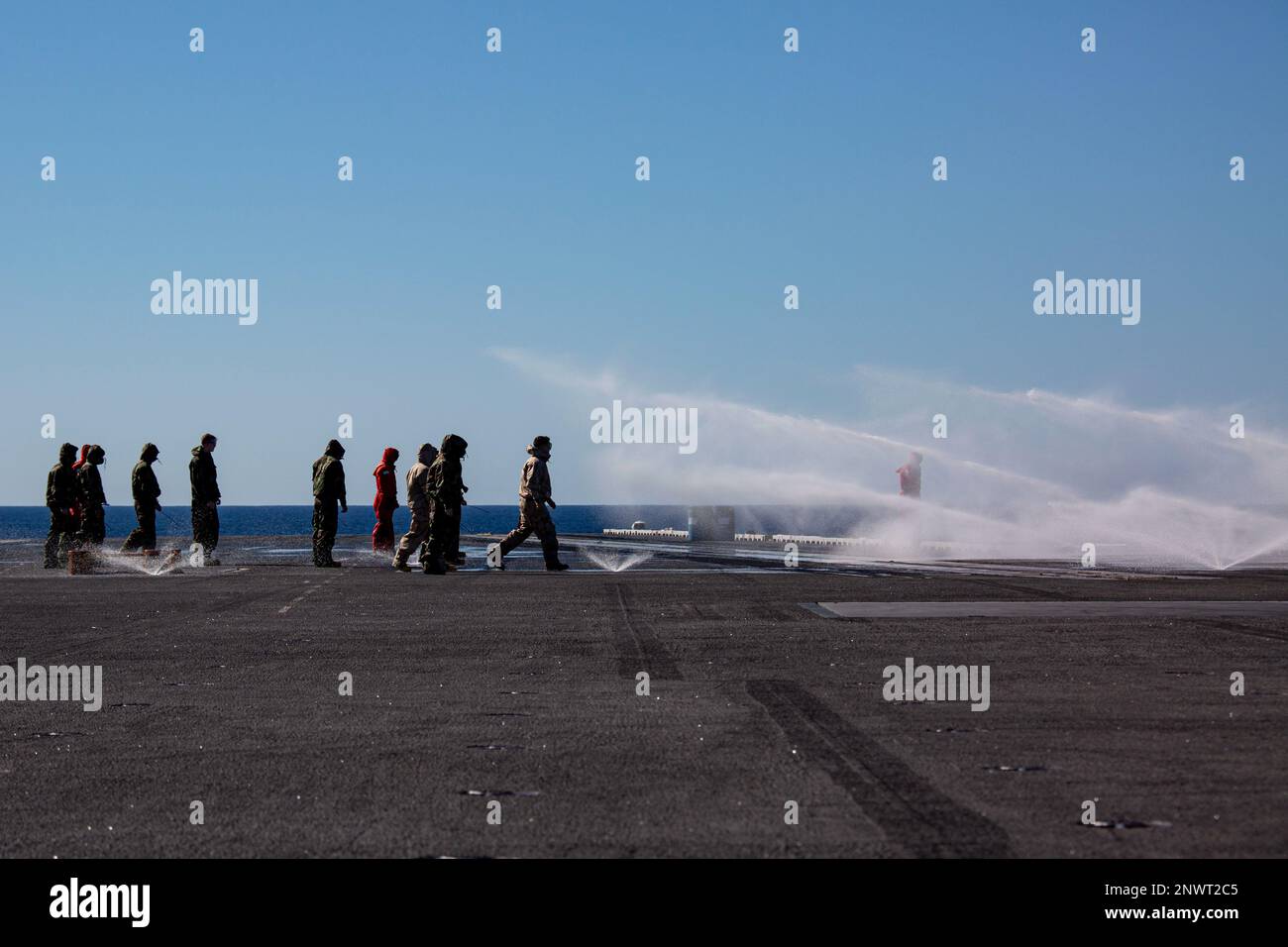 230121-N-MU675-2070 PACIFIC OCEAN (Jan. 21, 2023) Sailors perform a ...