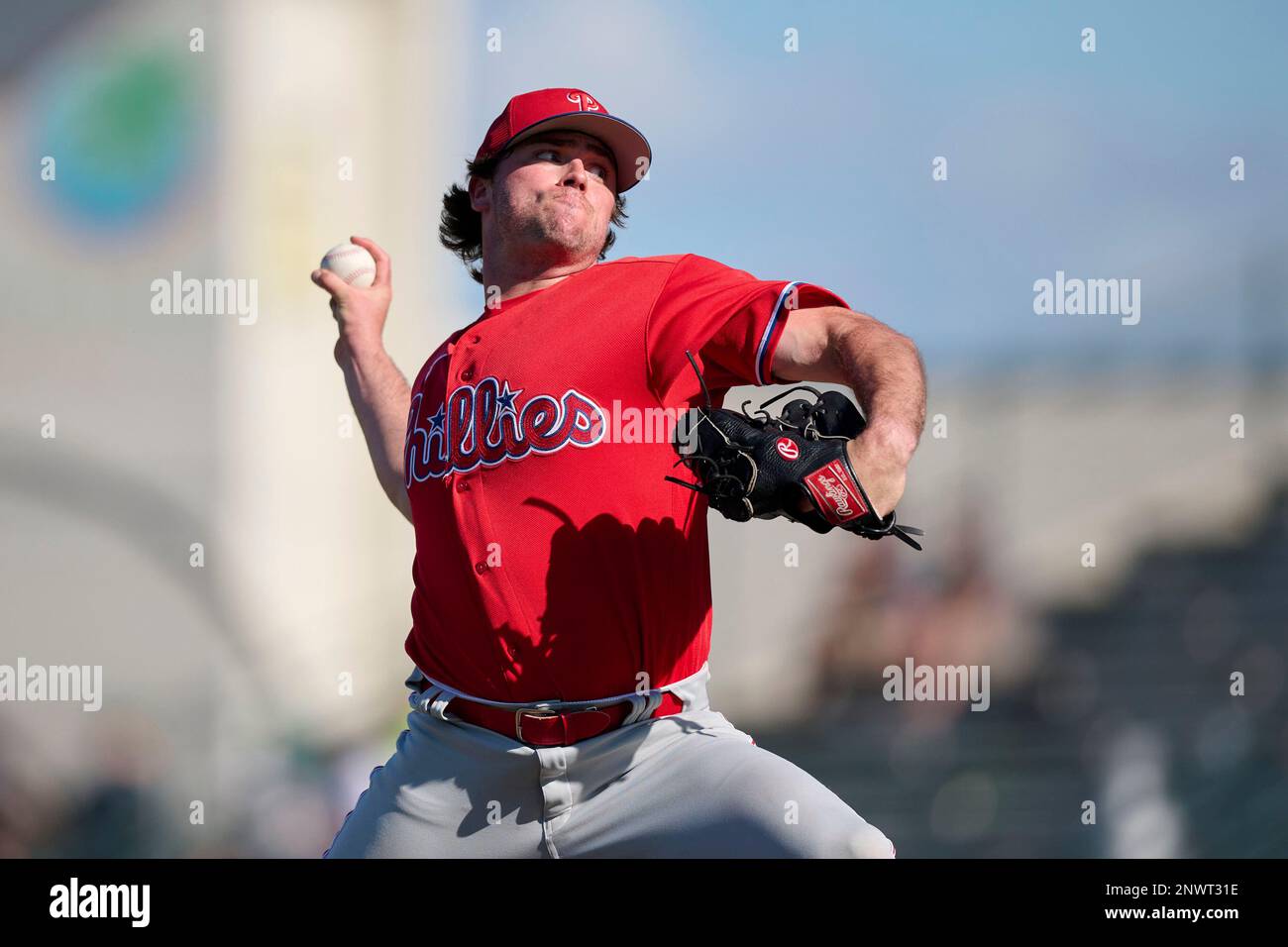 Philadelphia Phillies pitcher Matt Seelinger (76) during a spring ...