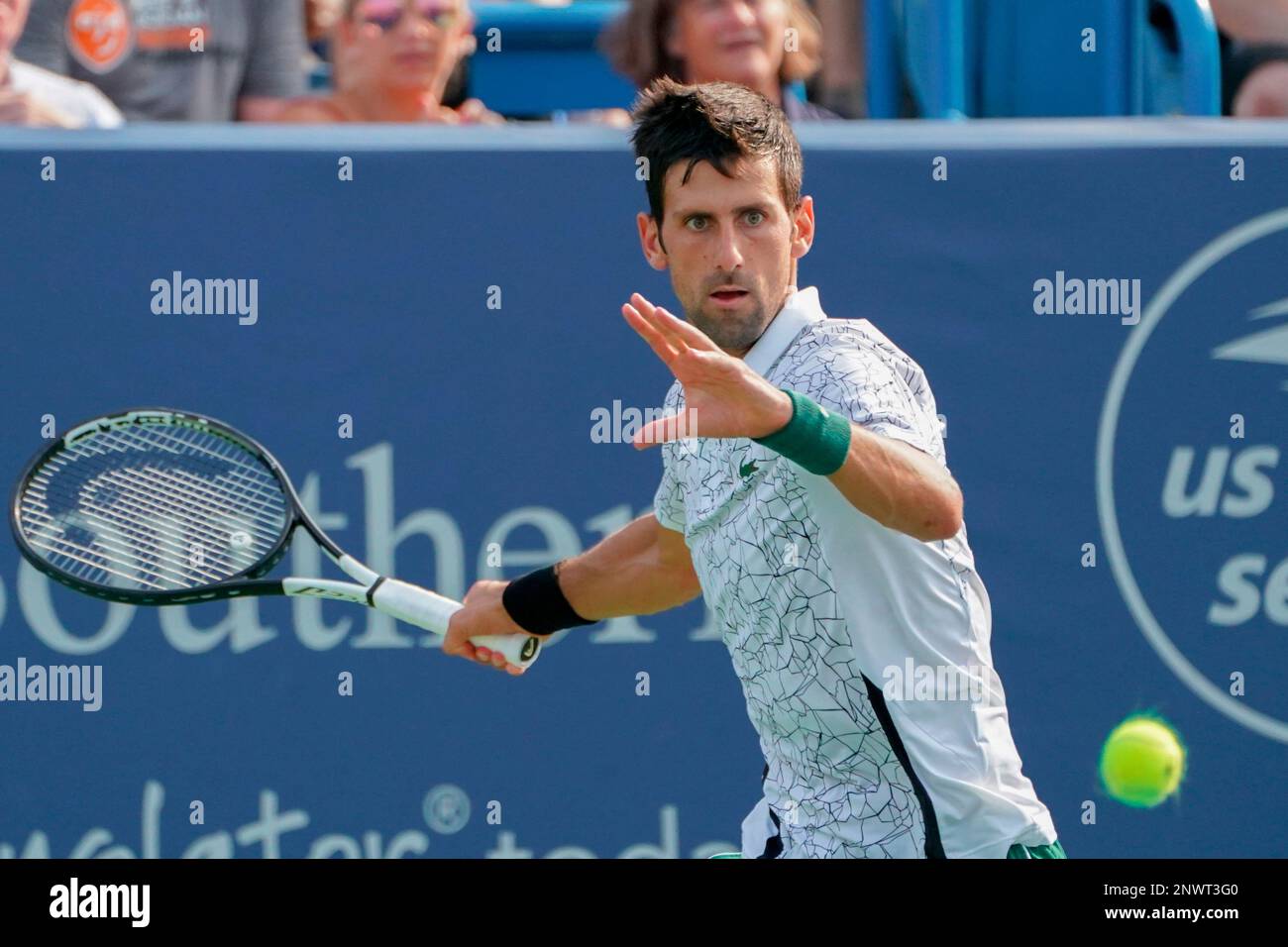 August 19, 2018 - Mason, Ohio, USA - Novak Djokovic (SRB) in action ...