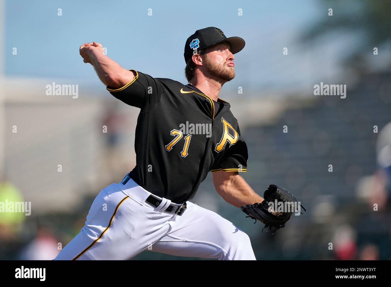 Pittsburgh Pirates pitcher Carmen Mlodzinski (71) during a spring ...