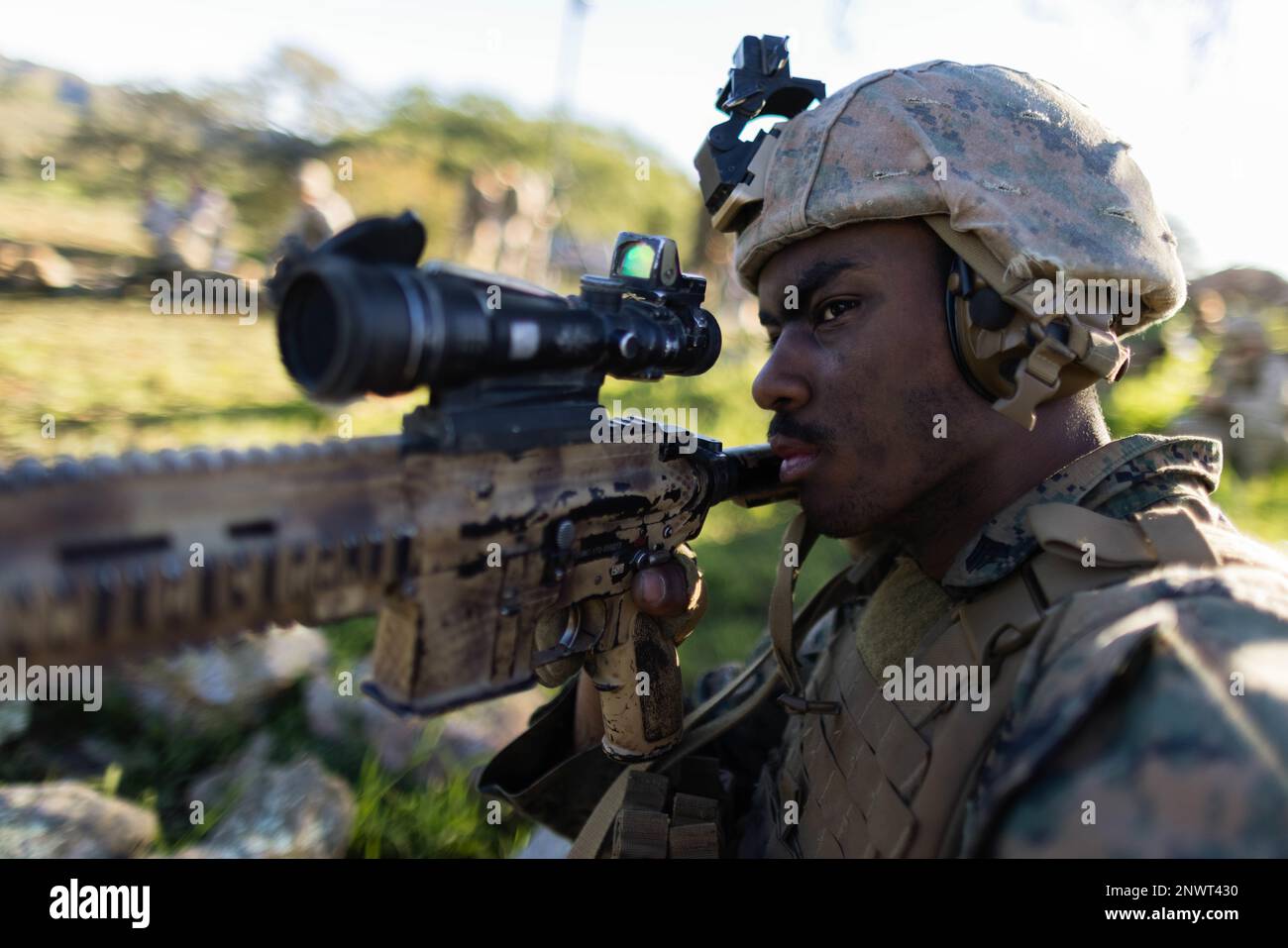 U.S. Marine Cpl. Anthony Desame, a team leader with Bravo Company, 1st ...