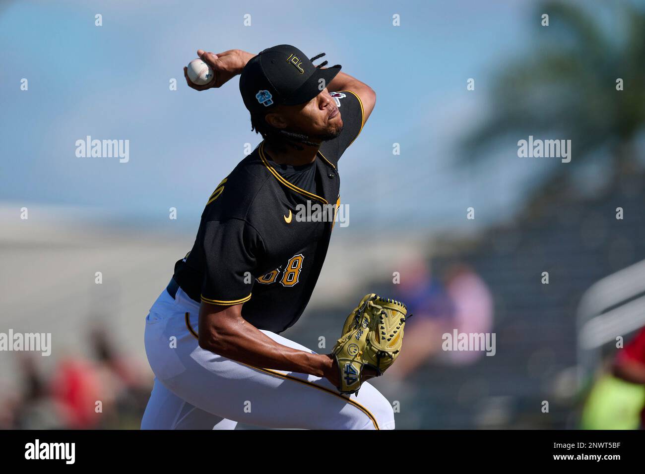 Pittsburgh Pirates pitcher Angel Perdomo (68) during a spring training ...