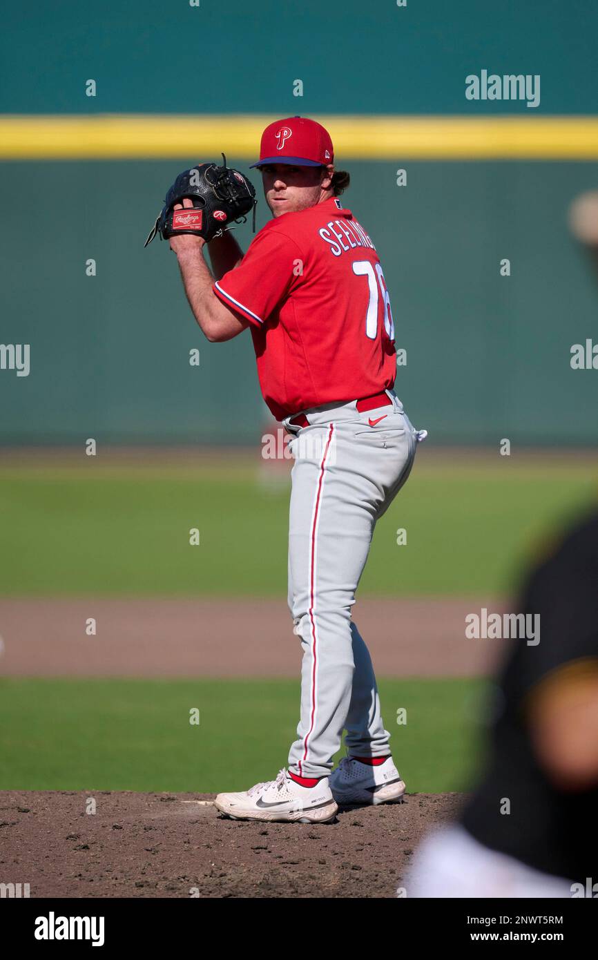 Philadelphia Phillies pitcher Matt Seelinger (76) during a spring ...