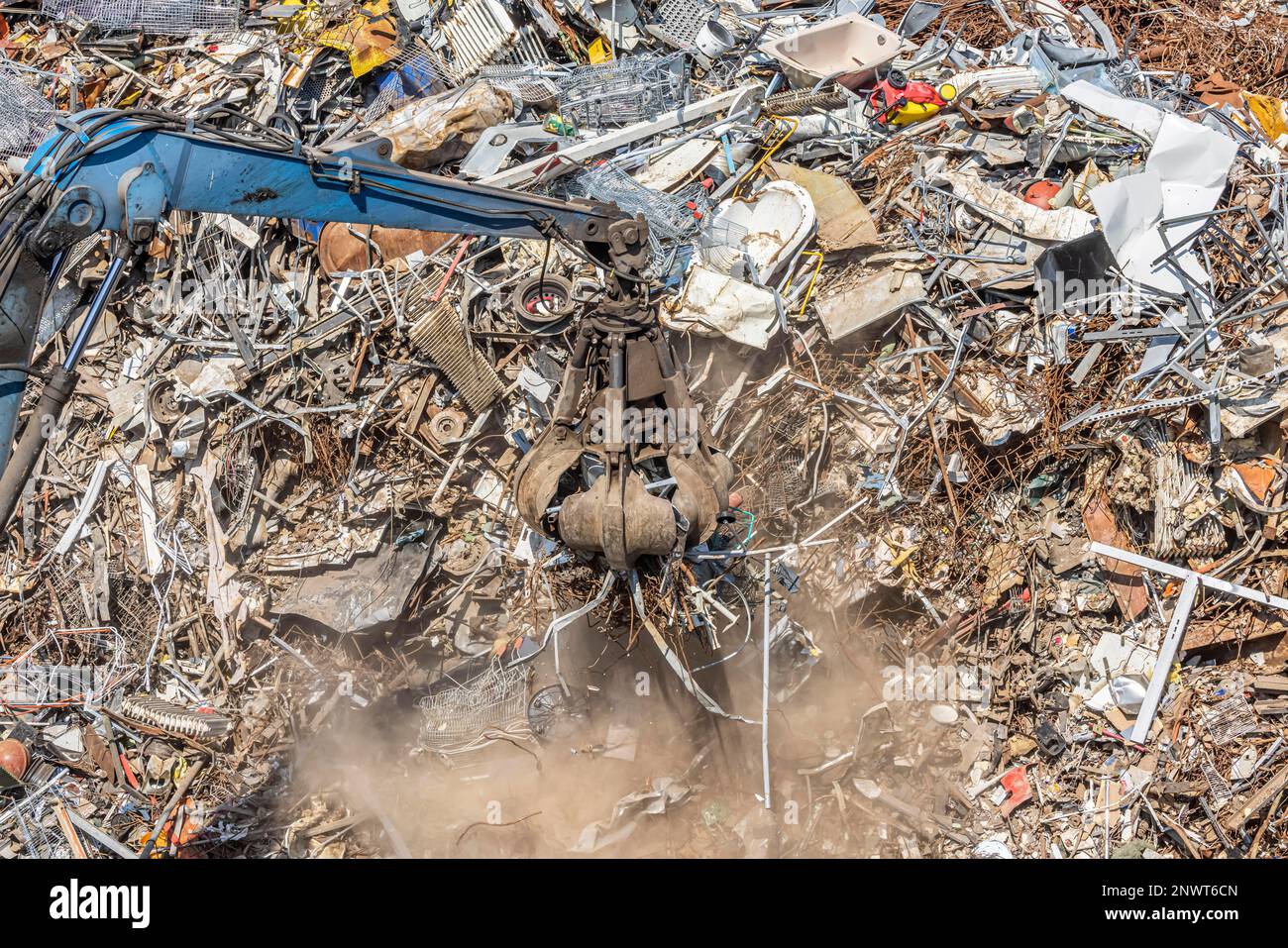 Scrap metal trade, scrap metal dump with scrap metal in the port of ...