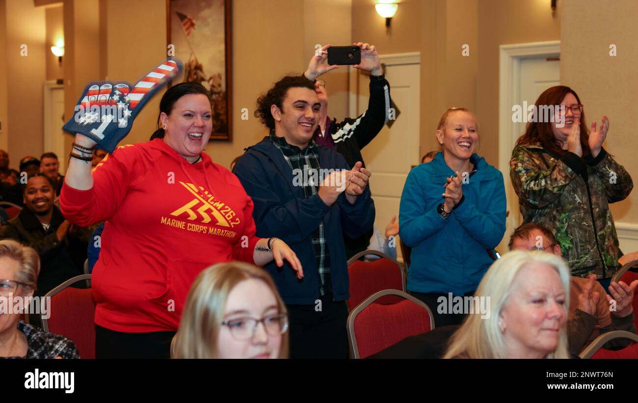Guests cheer on their friends and family during the Civilian Quarterly ...