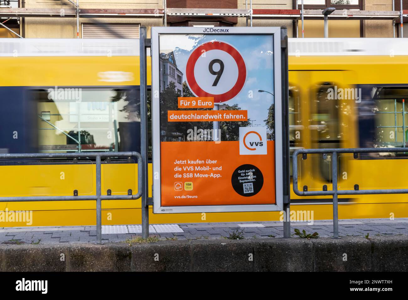 Stuttgarter Strassenbahn AG, SSB, promotes the nationwide 9-Euro-Ticket ...