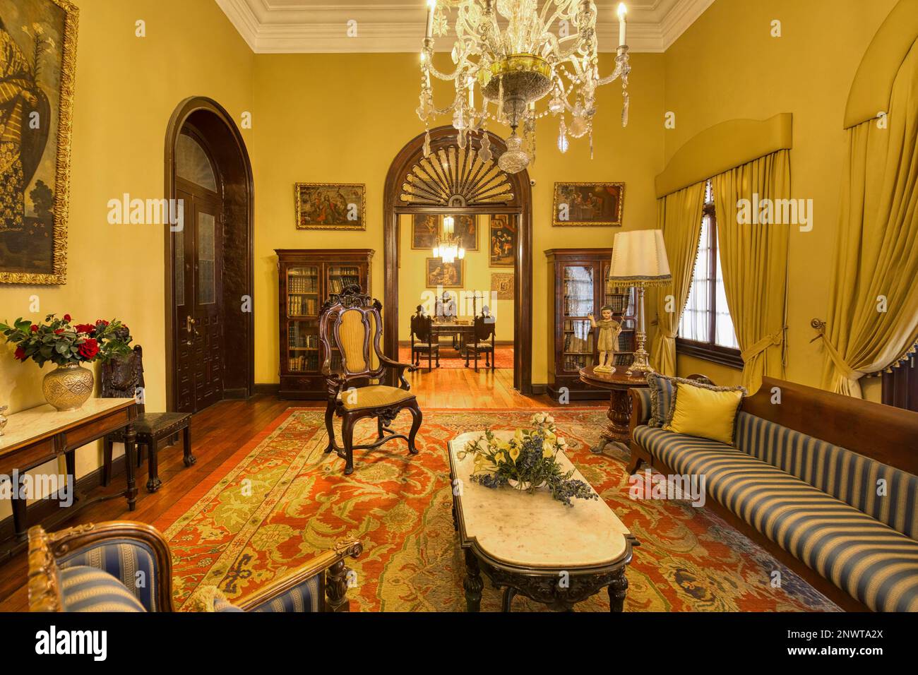 Archbishops Palace, Archbishop Office waiting room, Lima, Peru Stock ...