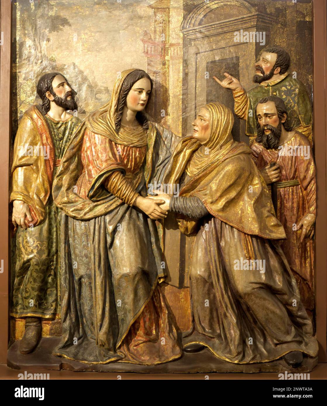 Archbishops Palace, Conception retable, The Visitation, 17th century ...