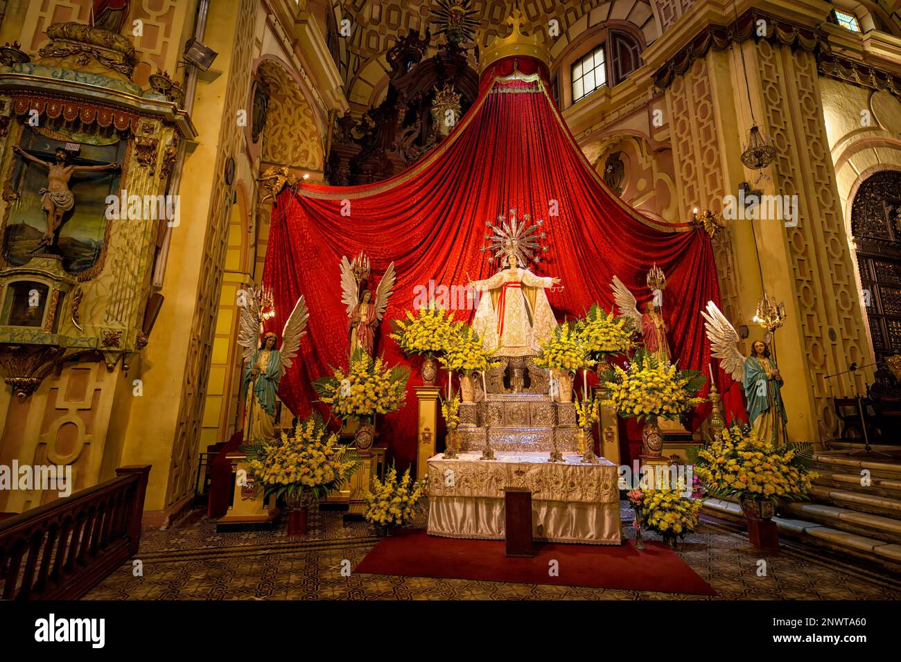 Basilica and Convent of the Virgin of Mercy, Altar, Lima, Peru Stock ...