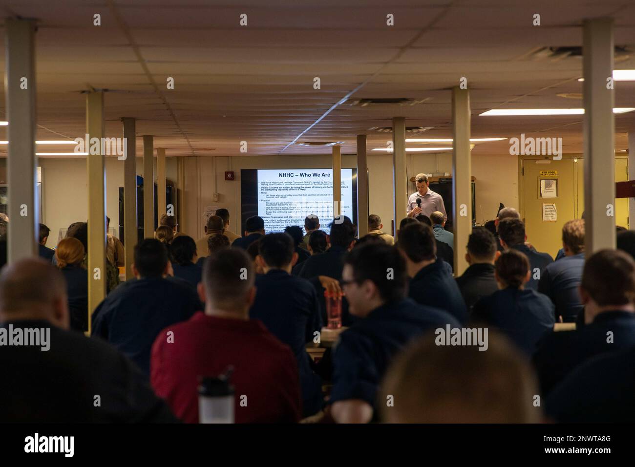 Dr. Nick Roland, a historian from the Naval History and Heritage ...