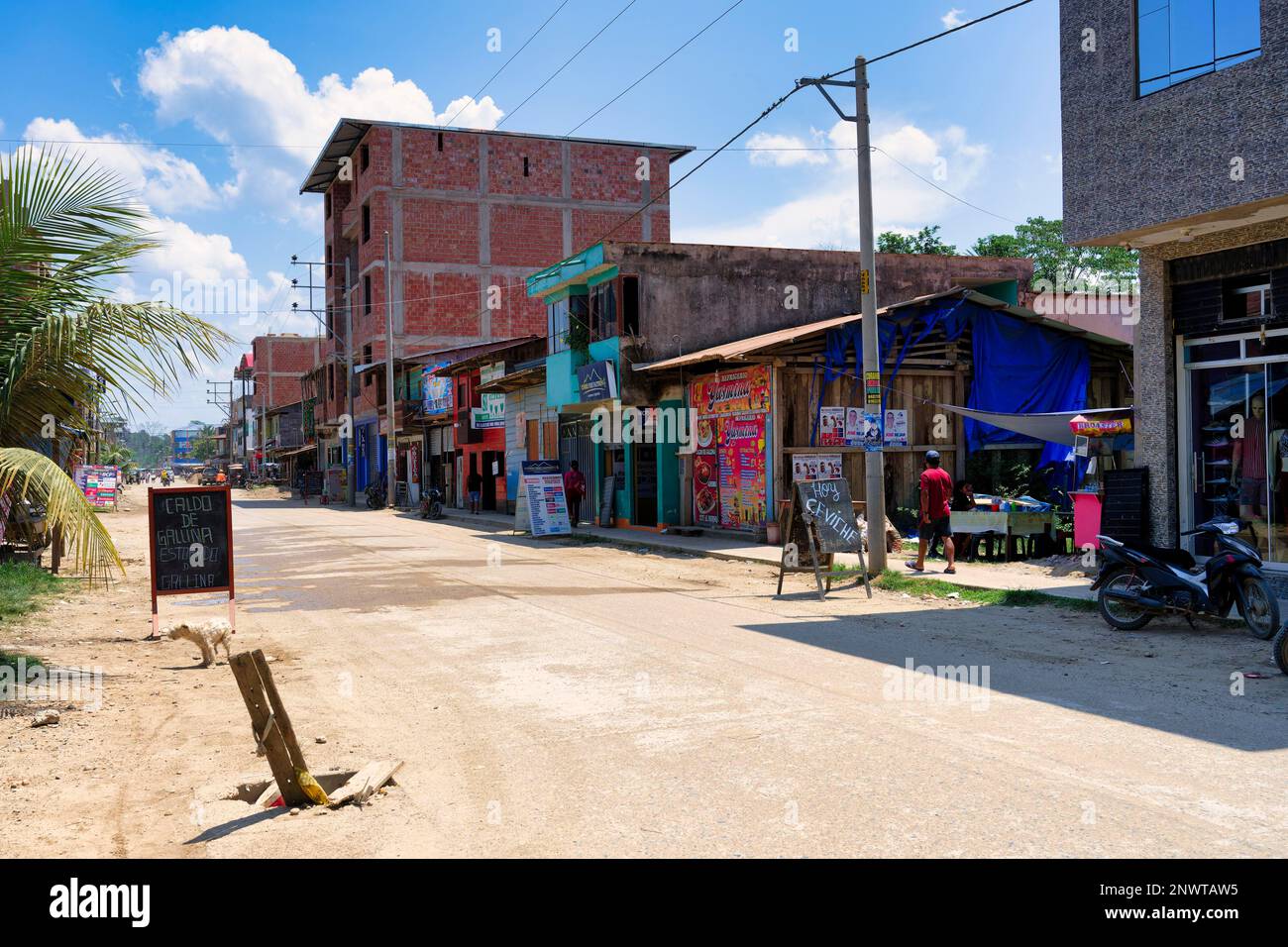 Boca Colorado village along the Rio Colorado, Peruvian Amazon, Peru ...