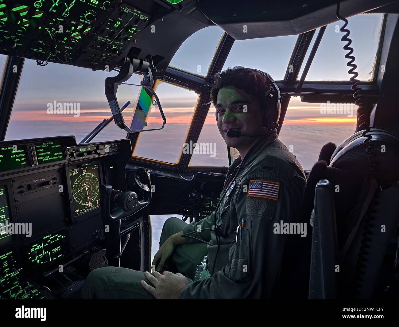 1st Lt. Zach McDermott, 53rd Weather Reconnaissance Squadron pilots ...