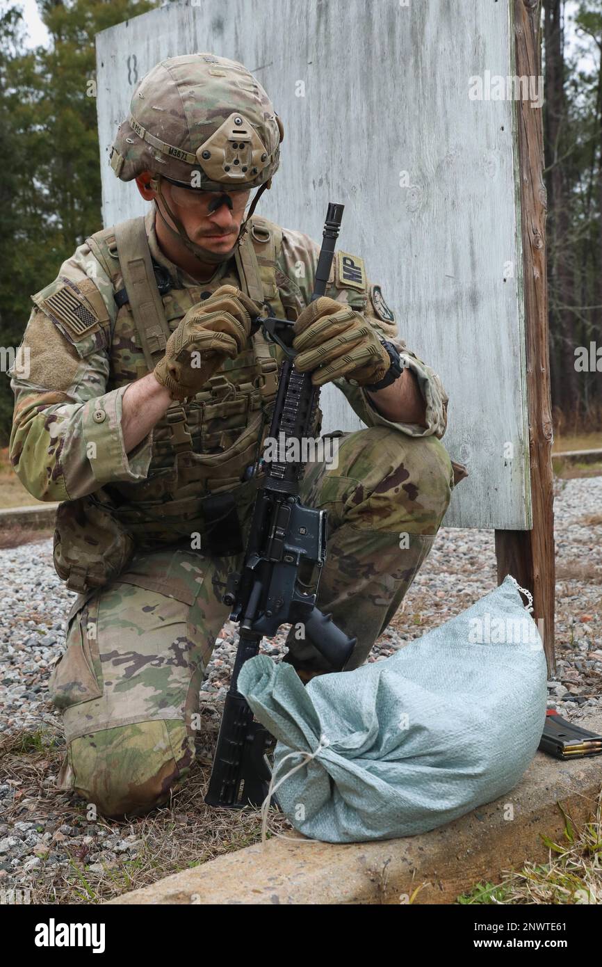 Spc. Eliah McClurg, member of the 503rd Military Police Battalion's ...