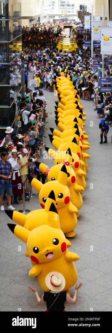 The annual summer event "Pikachu Outbreak!" is held in Yokohama City ...