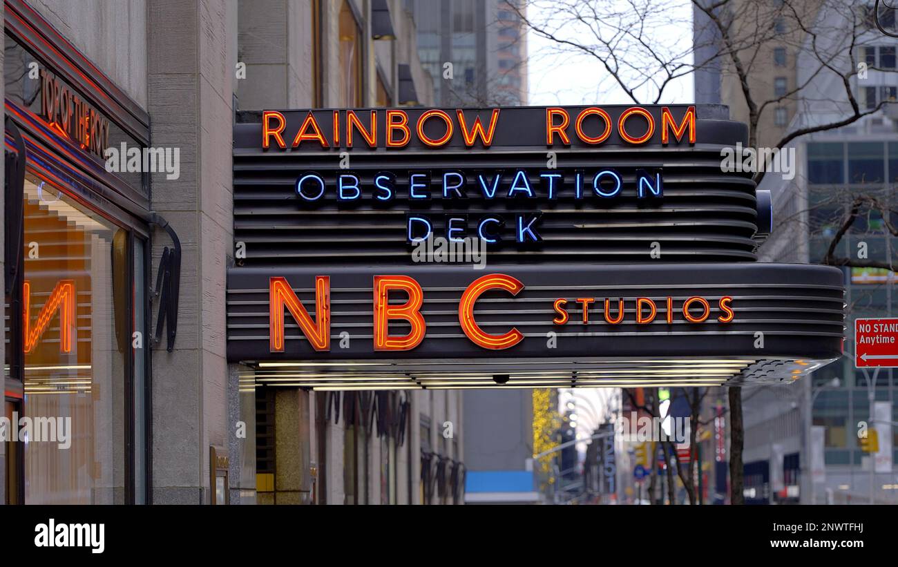 Rainbow Room and NBC Studios at Rockefeller Center - NEW YORK CITY, USA ...