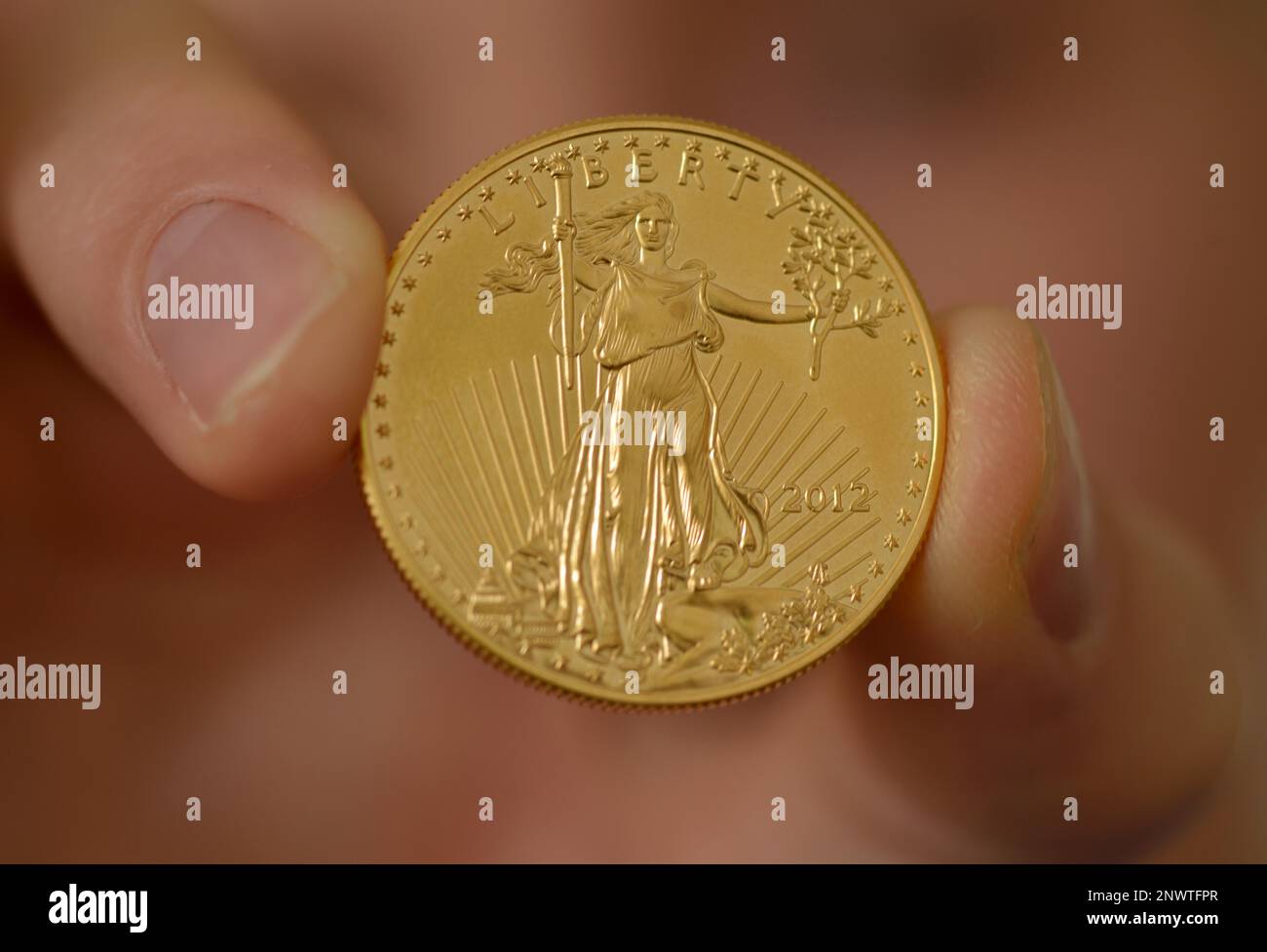 1 Ounce, American Eagle, Gold Coin Stock Photo - Alamy