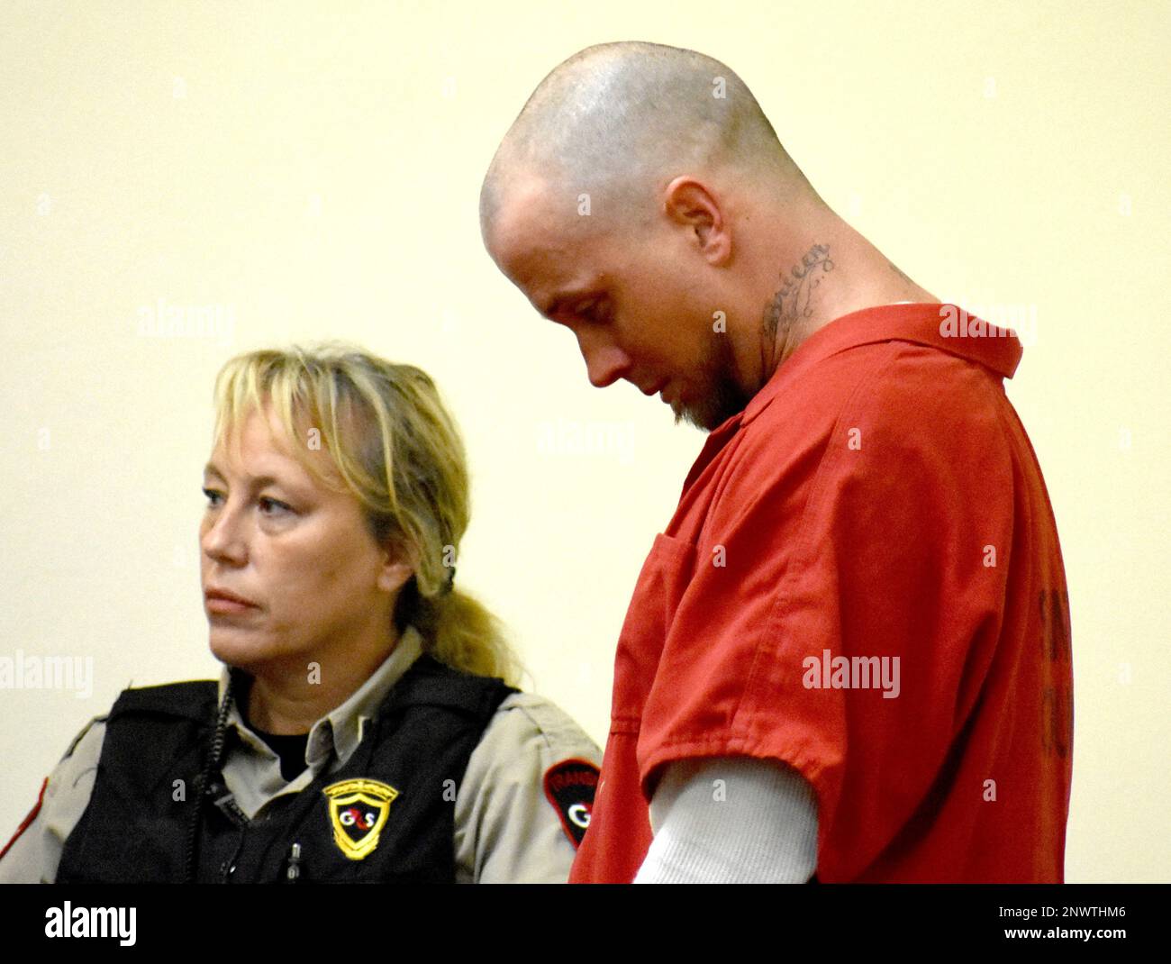 Kailen Kelly tearfully awaits his hearing Wednesday, Aug. 15, 2018, at ...