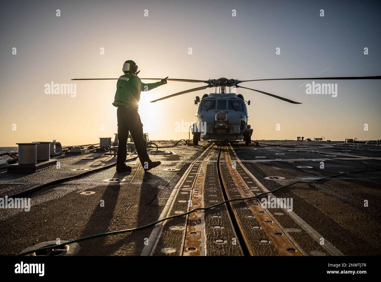 BALTIC SEA (Jan. 13, 2023) Aviation Structural Mechanic Airman Aiden ...