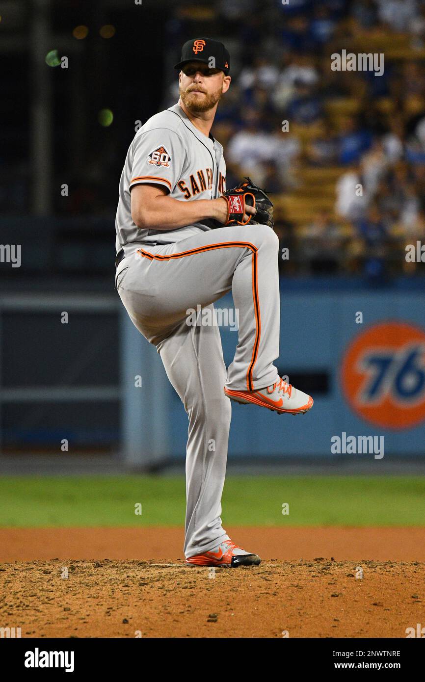 LOS ANGELES, CA - AUGUST 13: San Francisco Giants pitcher Will Smith ...