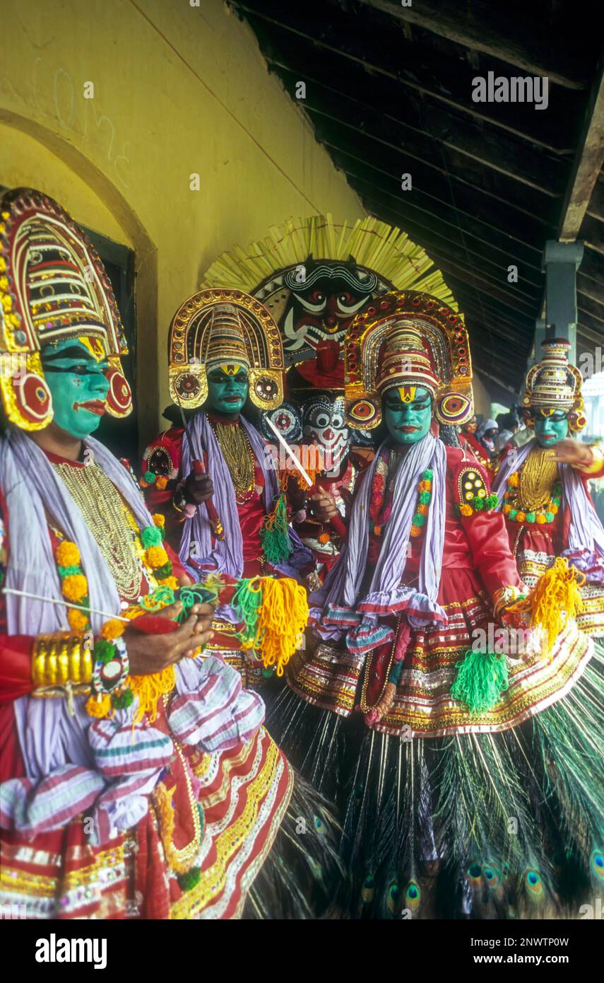 Arjuna Nirittam dancers in Atham festival in Tripunithura prior to Onam ...