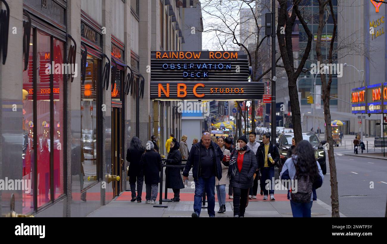Rainbow Room and NBC Studios at Rockefeller Center - NEW YORK CITY, USA ...
