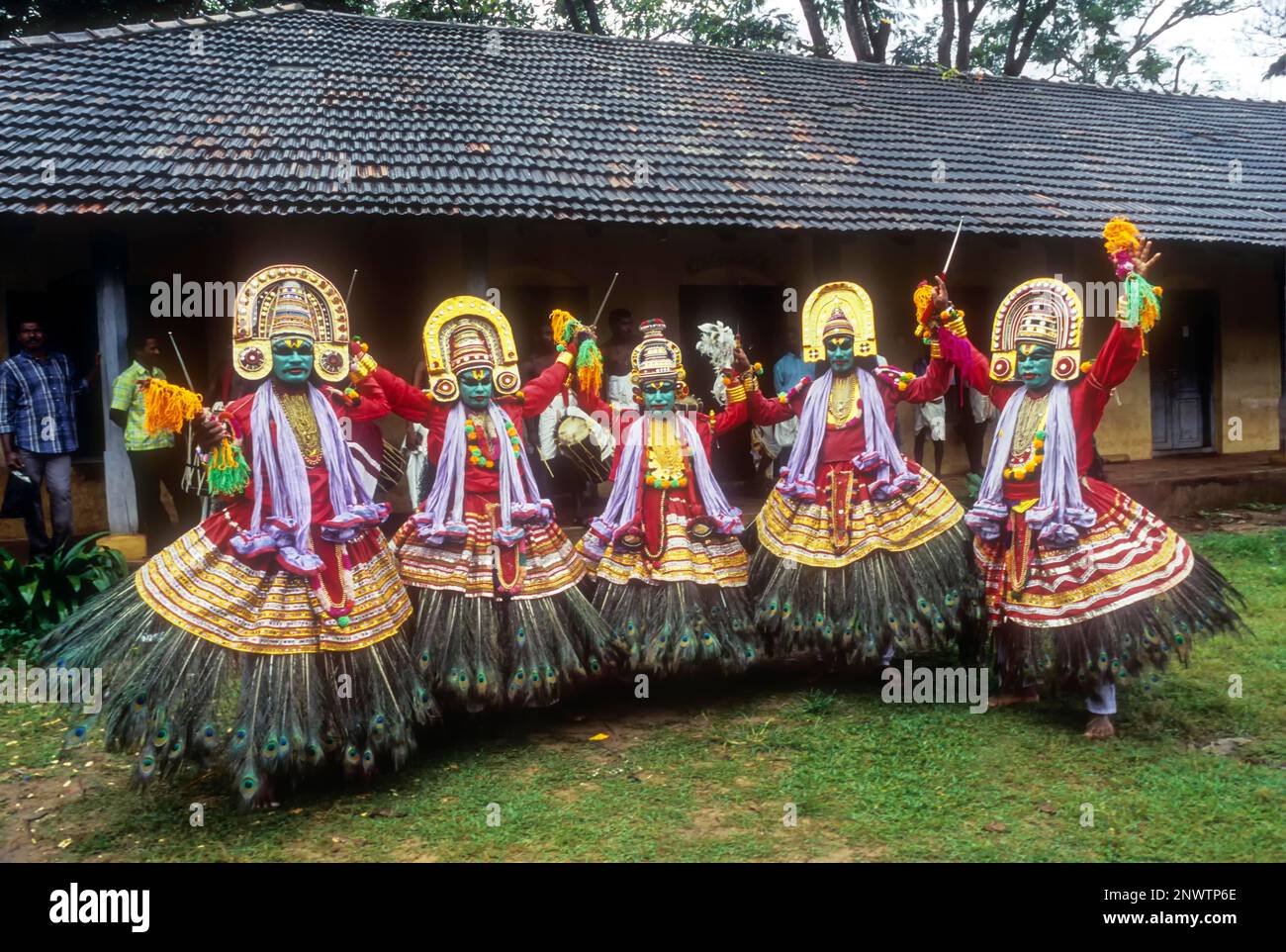 Arjuna Nirittam dancers in Atham festival in Tripunithura prior to Onam ...