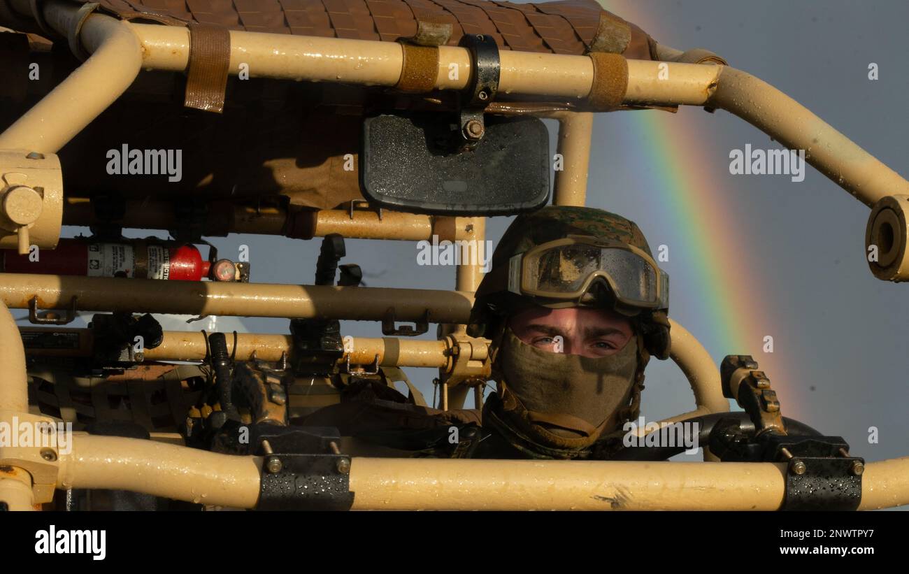 U.S. Marine Corps Cpl. Hunter Randle, a motor transport operator with ...
