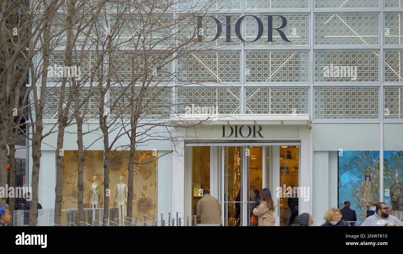 Dior Store at 5th Avenue in New York - NEW YORK CITY, USA - FEBRUARY 14 ...