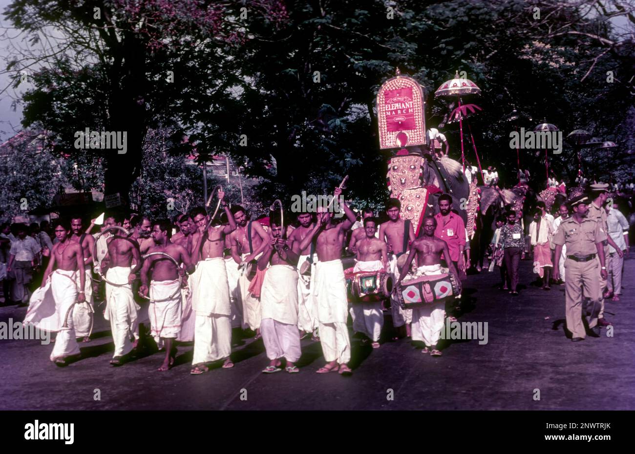 Great Elephant March in Thiruvananthapuram or Trivandrum, Kerala, India ...