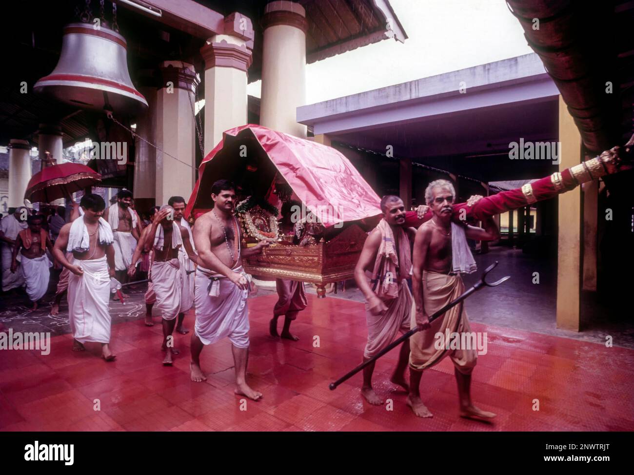 The Urchava deity is borne aloft in a Palanquin at the Tirumala ...
