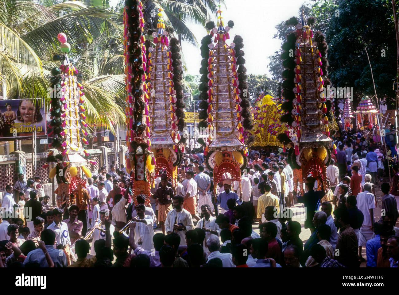 Kavadi Dancers in Thaipooyam Mahotsavam at Koorkancherry in Thrissur or ...