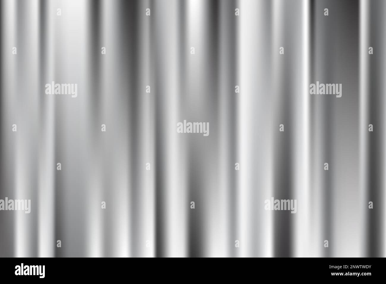 Silver foil background. Metal gradient vector shiny pattern. Chrome ...