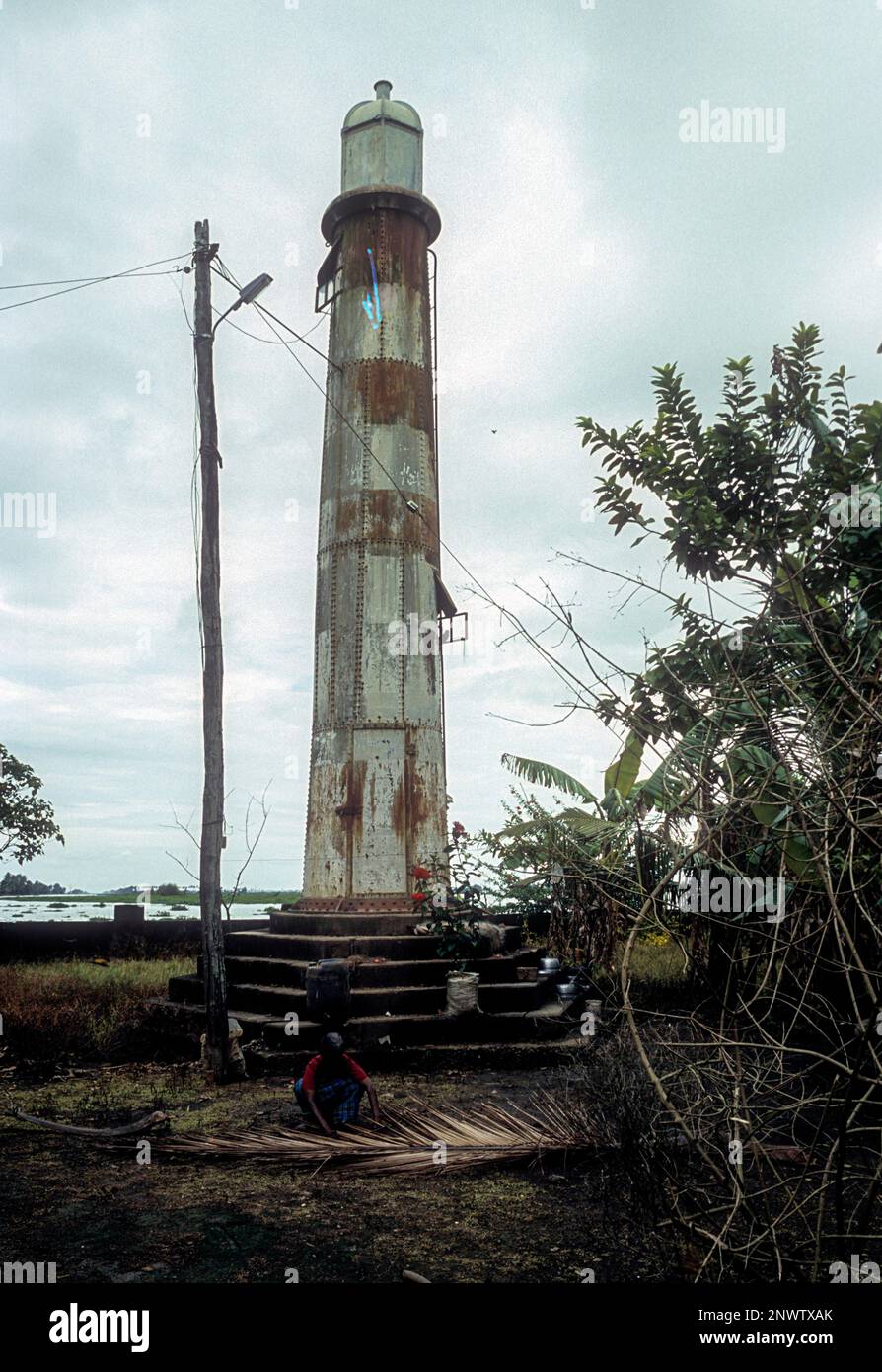 The century old light house put up at Pallom Pazhukkanila backwaters is ...