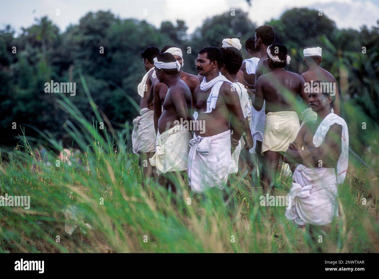 Spectators watching the Boat Racing at Payippad near Haripad, Kerala ...