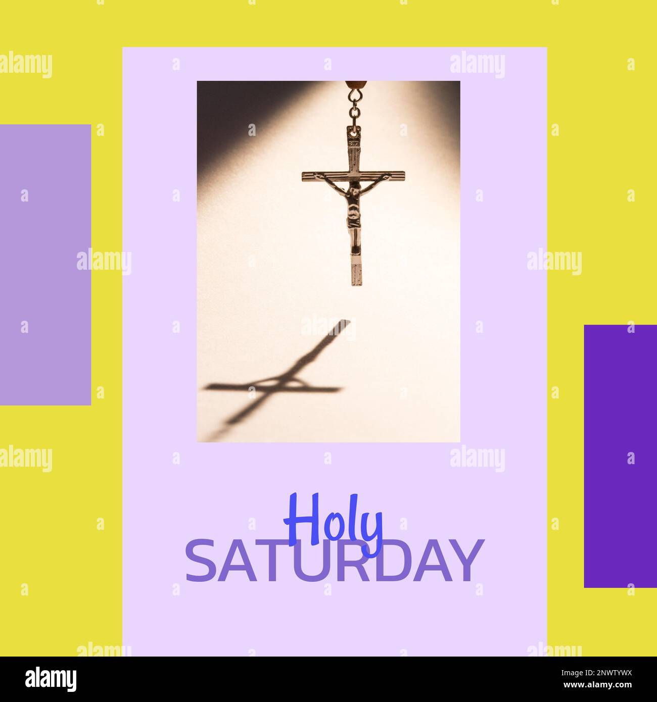 Image of holy saturday text over rosary with cross. Holy saturday and ...