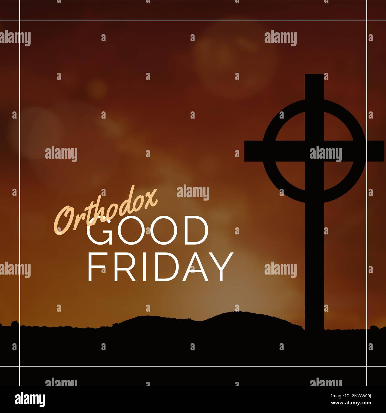Image of good friday text over landscape and cross. Good friday and ...