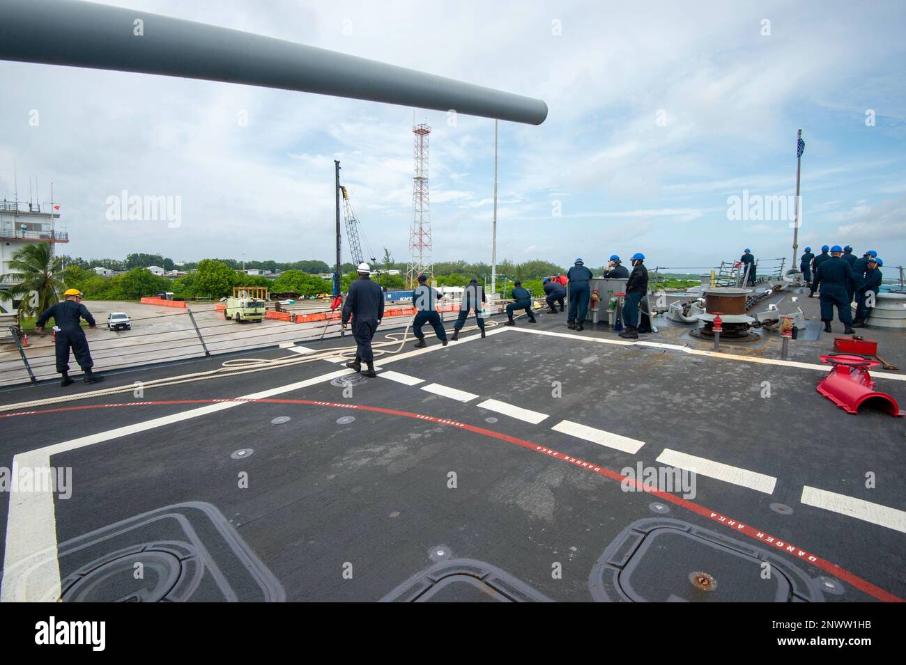 230211-N-NH267-1310 DIEGO GARCIA (Feb. 11, 2023) U.S. Navy Sailors ...