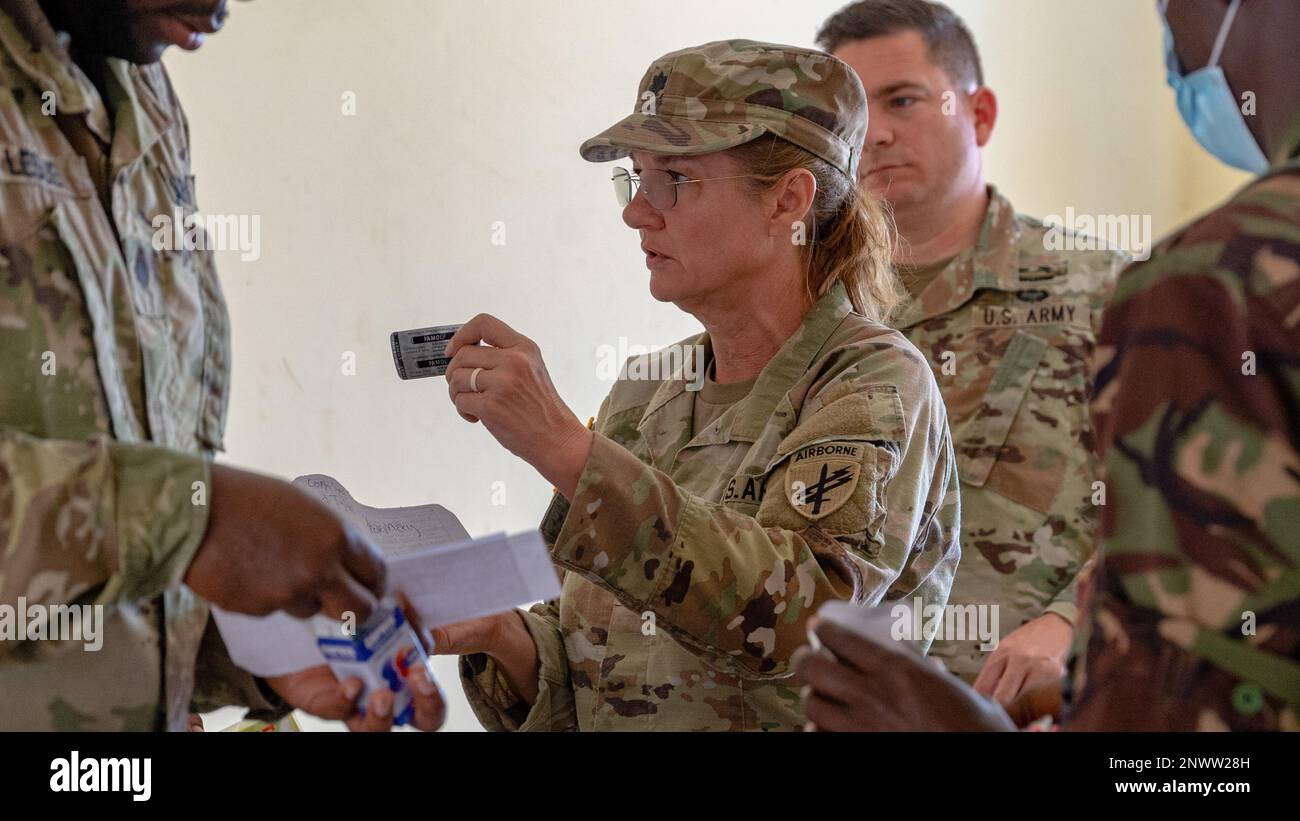 U.S. Army Lt. Col. Rhonda Dyer with Civil Affairs East Africa (CA-EA ...
