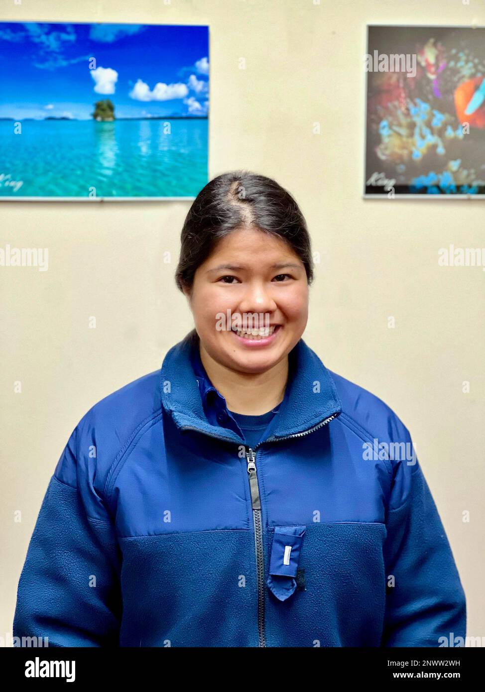 Lt. j.g. Deborah King takes a moment for a photo while at U.S. Coast ...