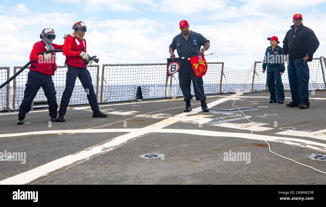 230126-N-QF023-1193 PHILLIPINE SEA (Jan. 26, 2023) Sailors fight a ...