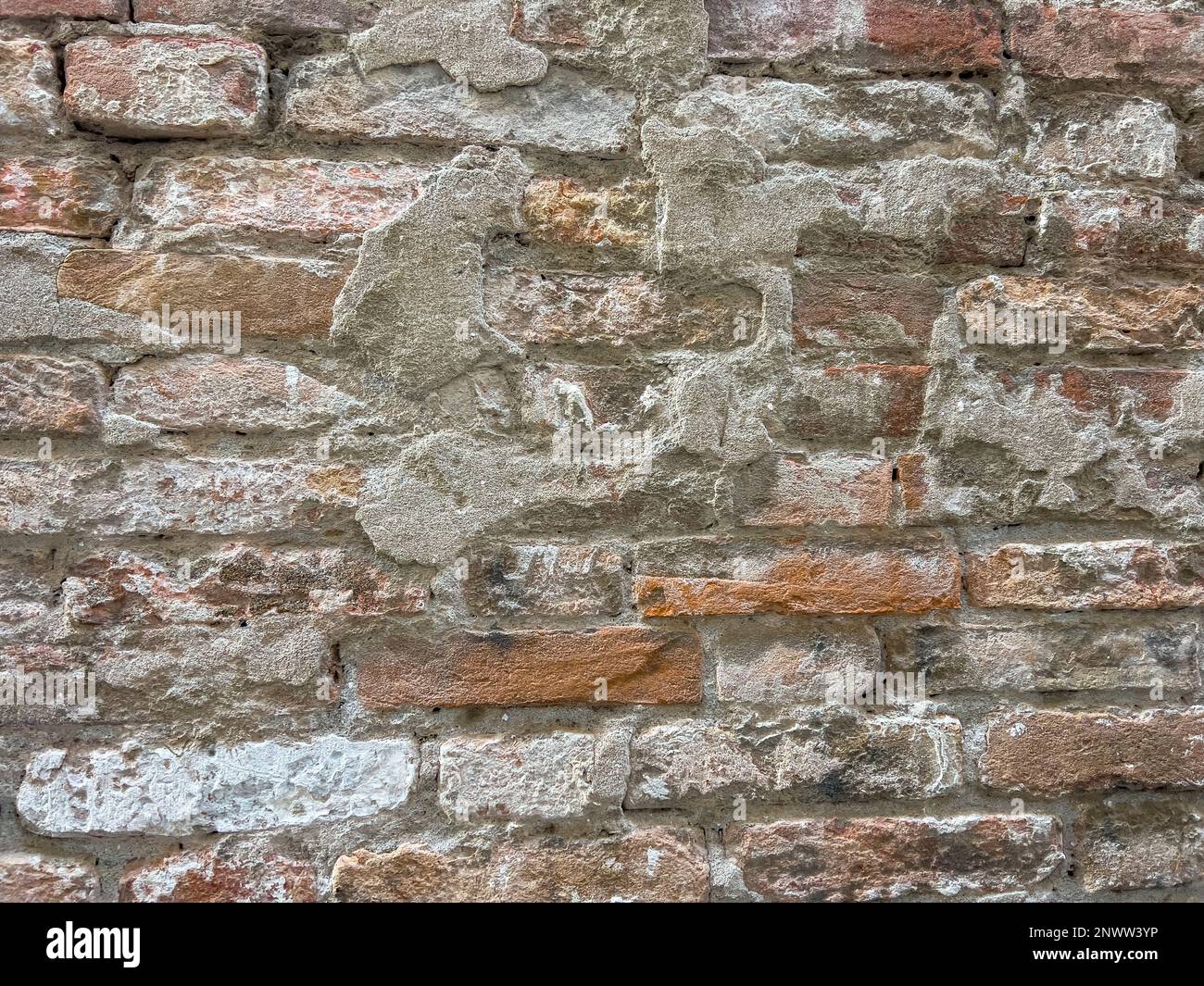 Faint plaster on traditional brick textured wall background in design ...