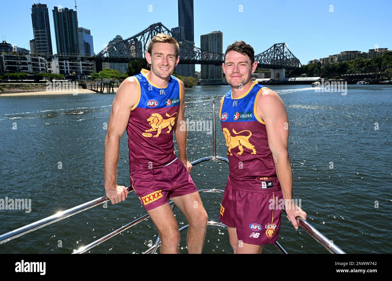 Brisbane Lions new co-captain’s Harris Andrews (left) and Lachie Neale ...