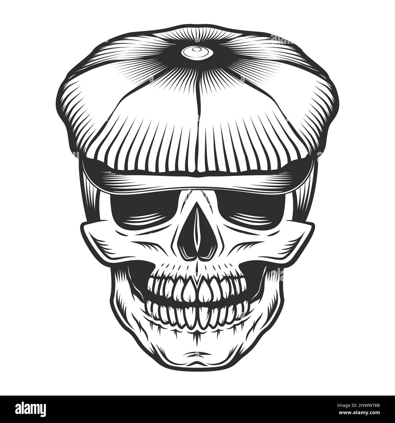 Flat tweed cap Stock Vector Images - Alamy