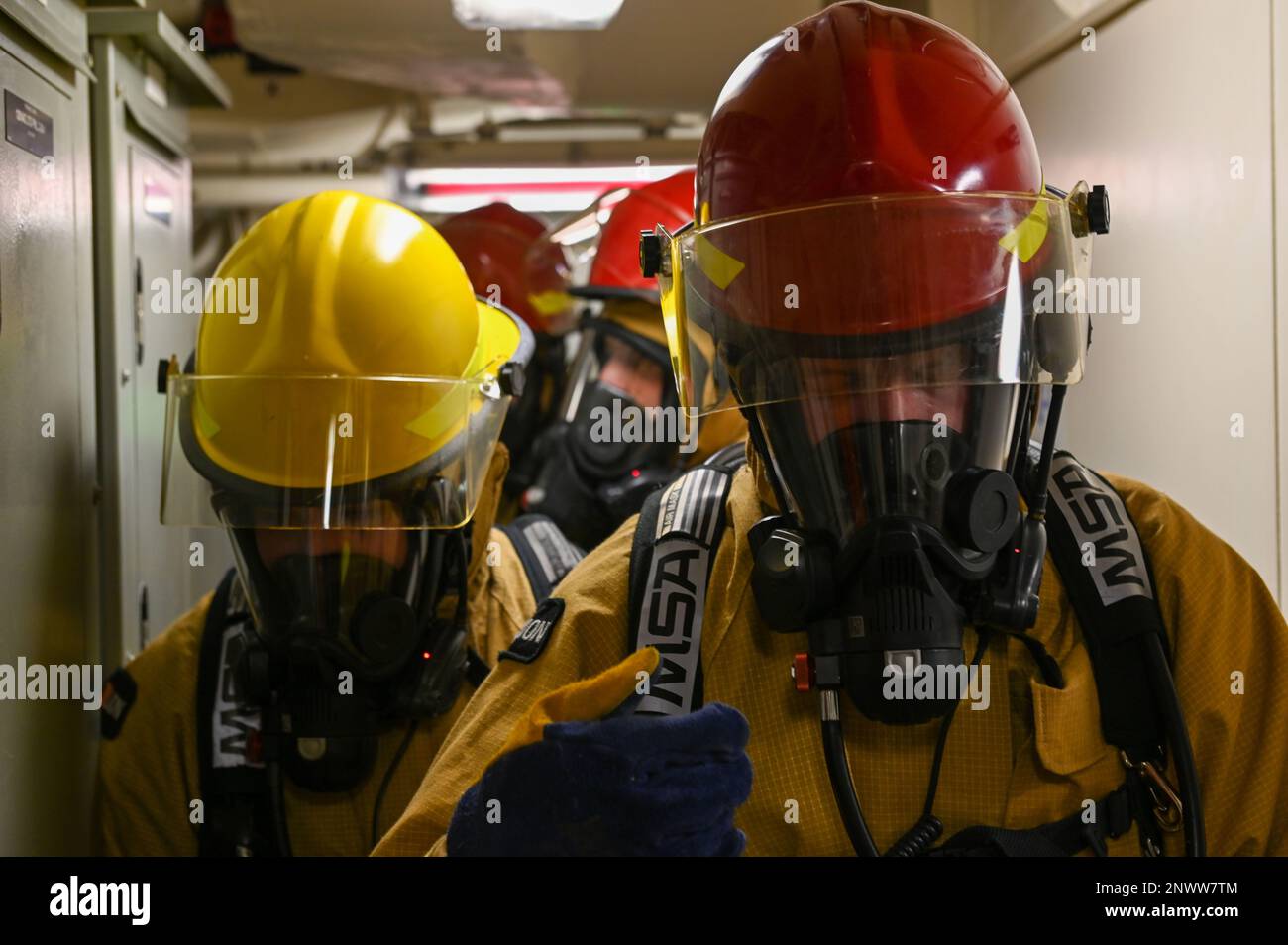 Crew members assigned to USCGC Stone (WMSL 758) conduct training ...