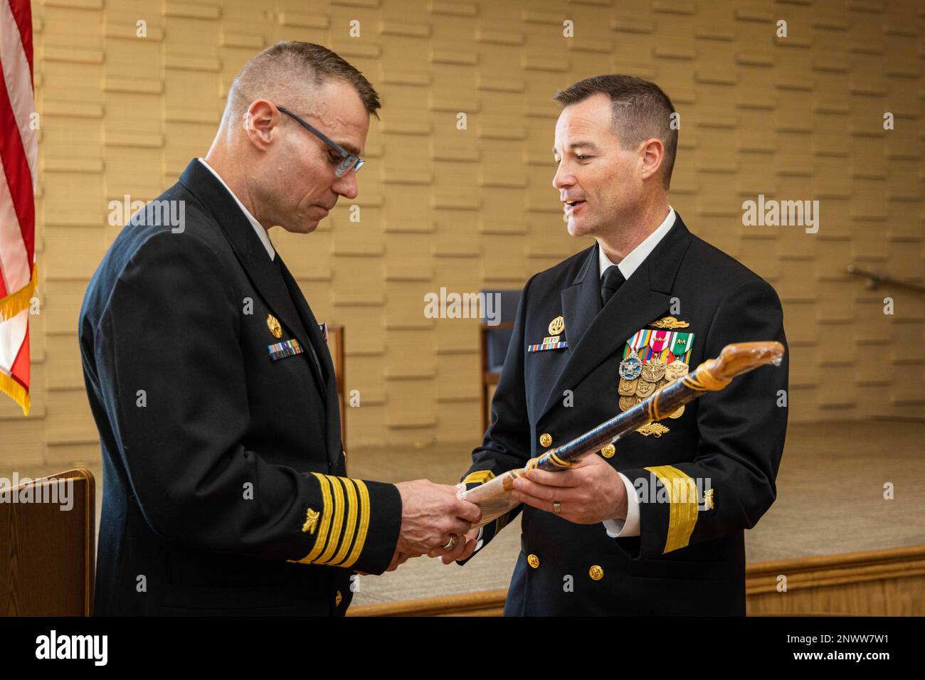 Rear Adm. Dennis Collins, right, Commander, Navy Expeditionary ...