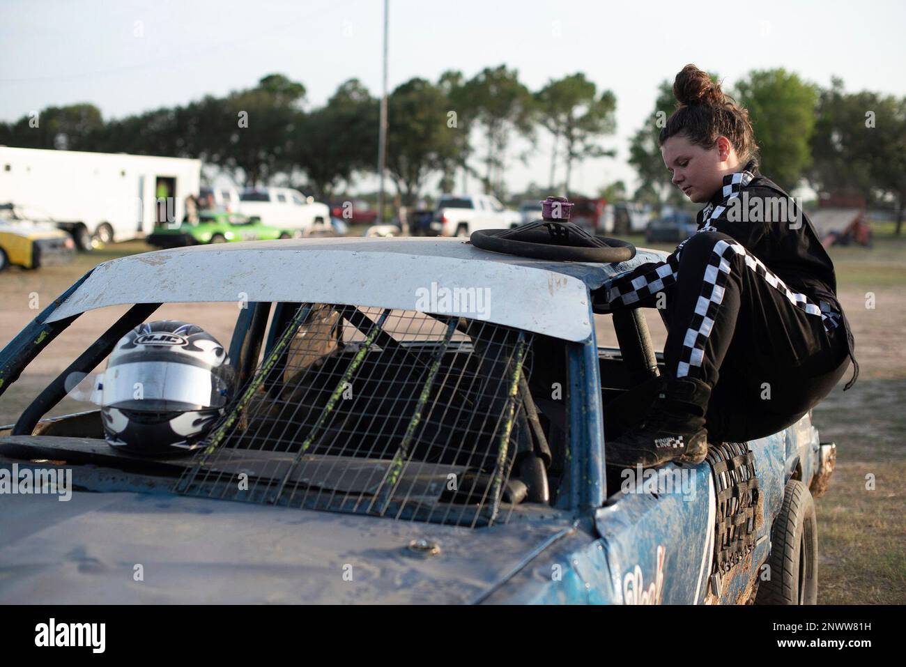 In this July 21, 2018 photo, Kylie Fitch wearing the fire suit that she ...