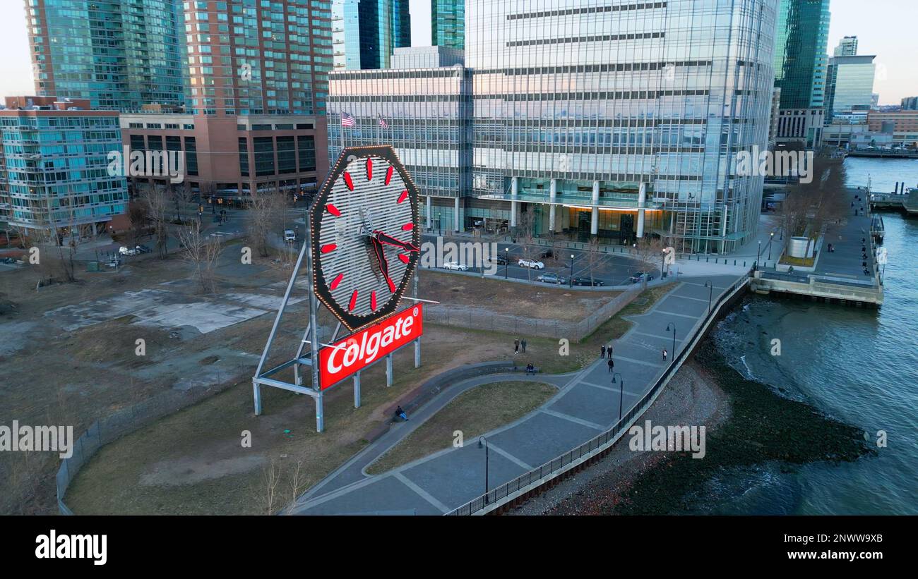 Famous Colgate Clock in Jersey City - NEW YORK, USA - FEBRUARY 15, 2023 ...